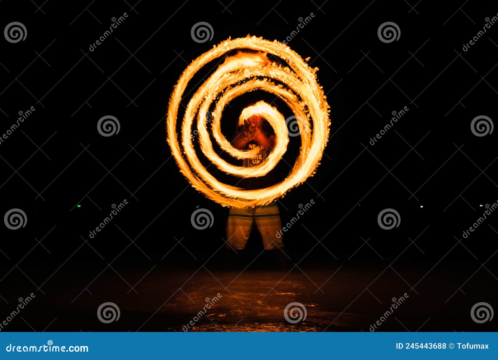 Fire poi show editorial stock photo. Image of entertainment - 245443688