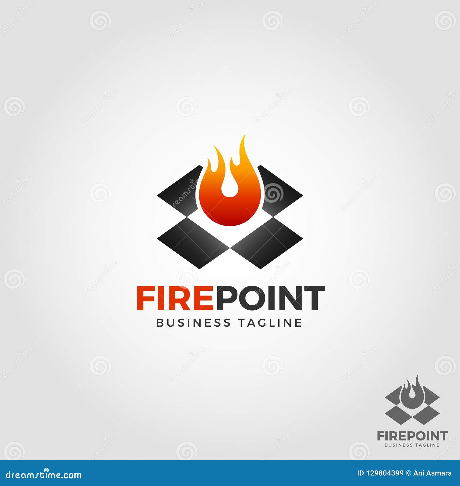 Fire Point - Fire Box Logo stock vector. Illustration of shape - 129804399