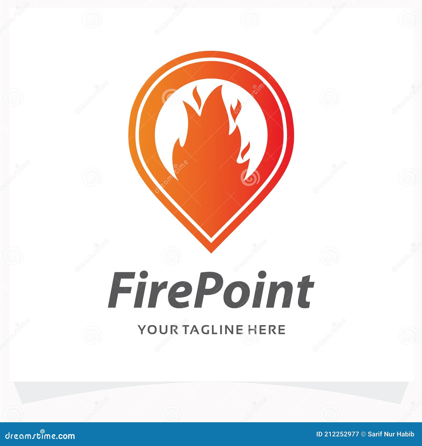 Fire Point Logo Design Template Stock Vector - Illustration of digital ...