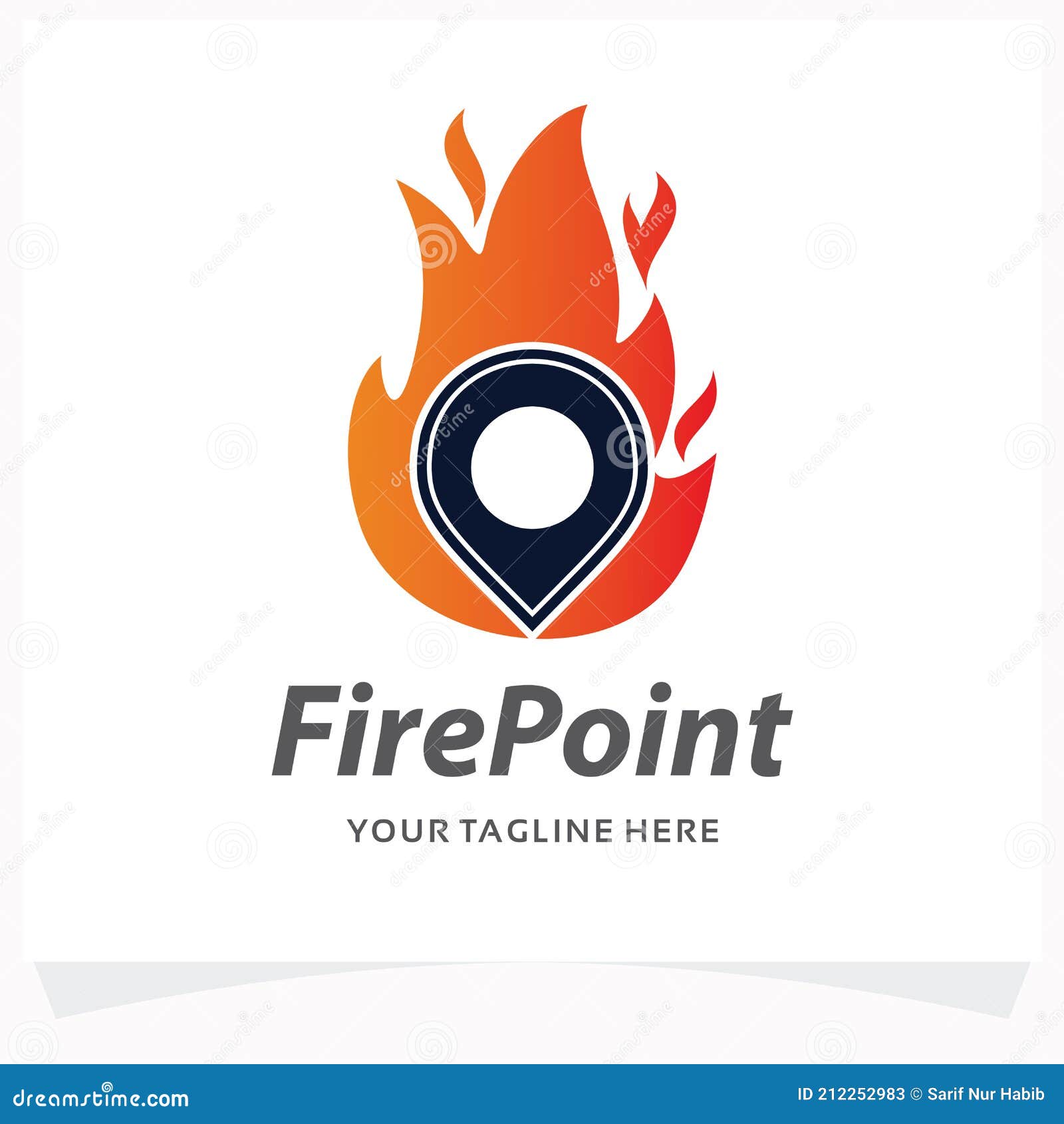 Fire Point Logo Design Template Stock Vector - Illustration of business ...