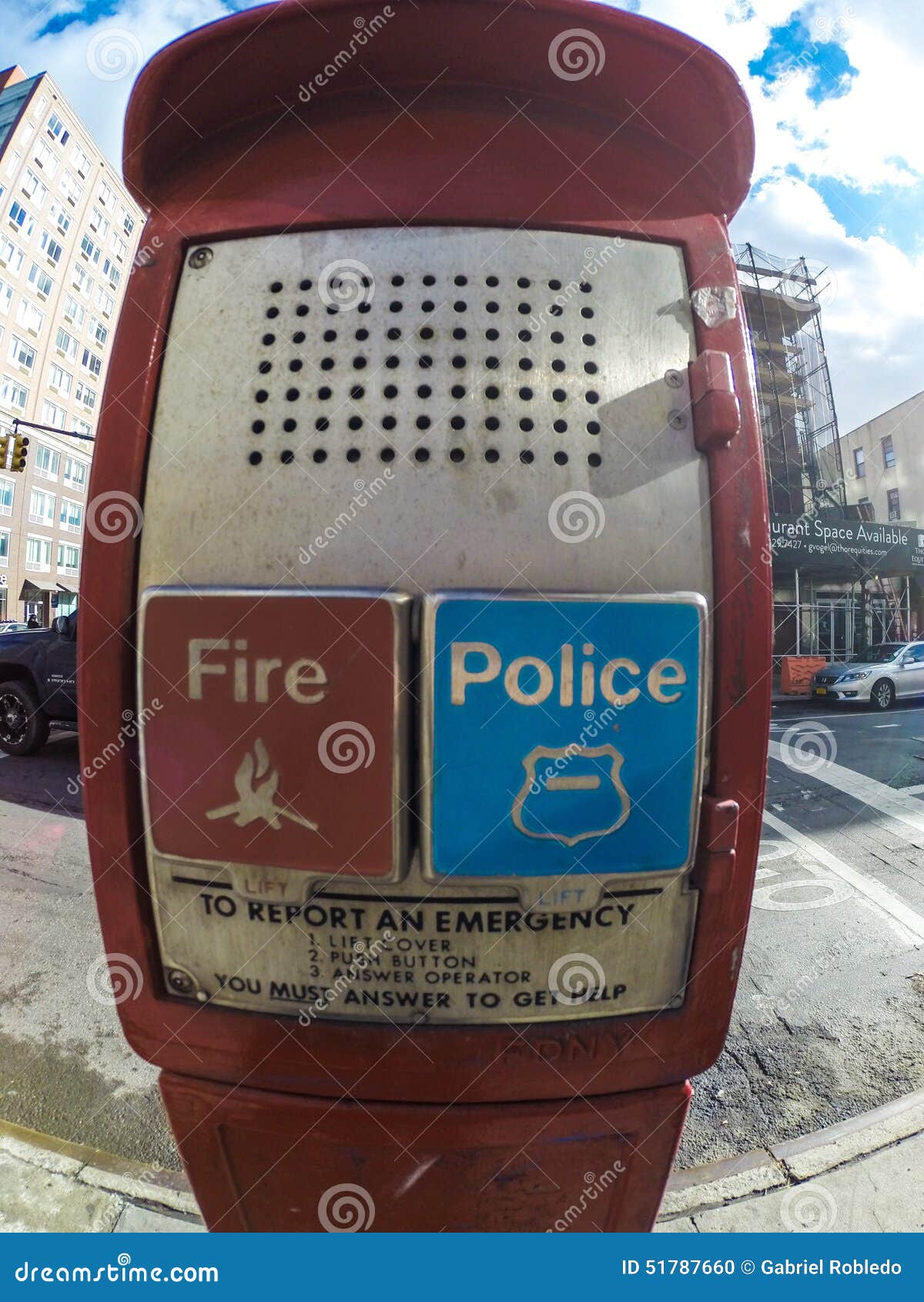 Emergency Reporting System Box With Buttons To Notify The Police And ...