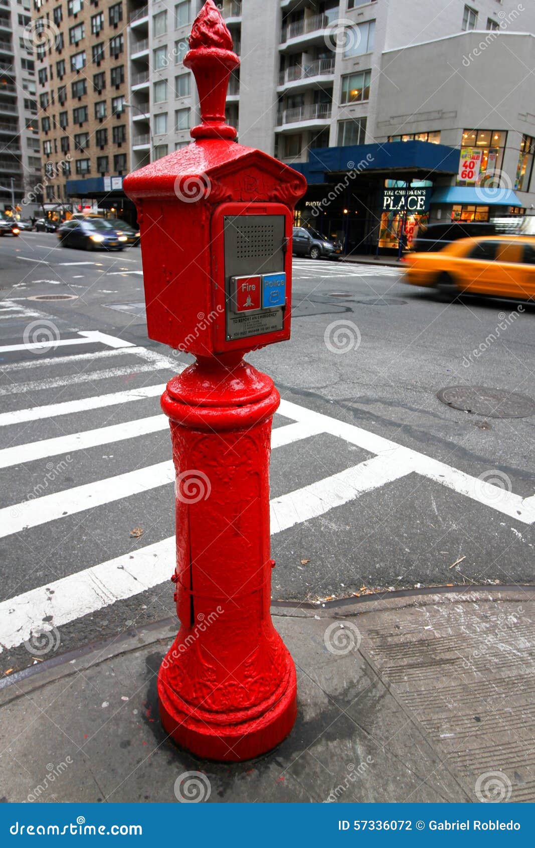 Emergency Reporting System Box With Buttons To Notify The Police And ...