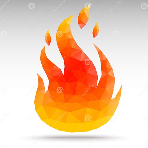 Fire Polygon geometric stock vector. Illustration of ignite - 50407134