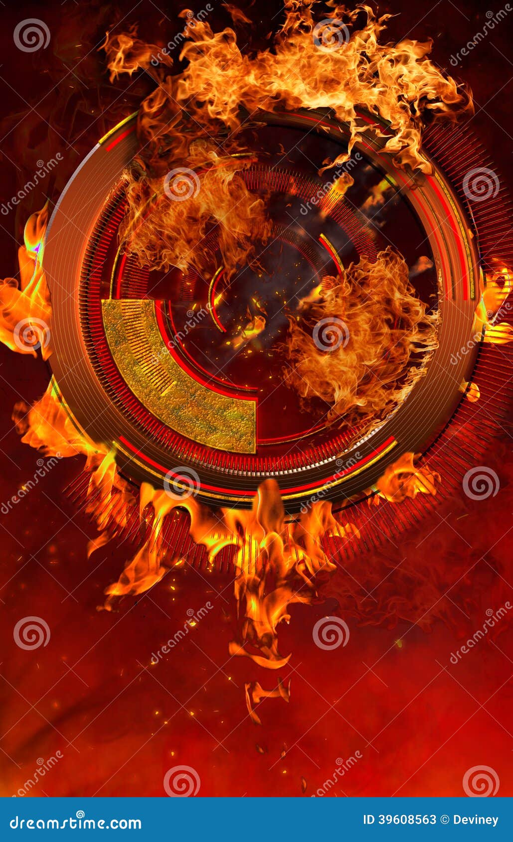 Fire portal stock image. Image of science, midair, burns - 39608563
