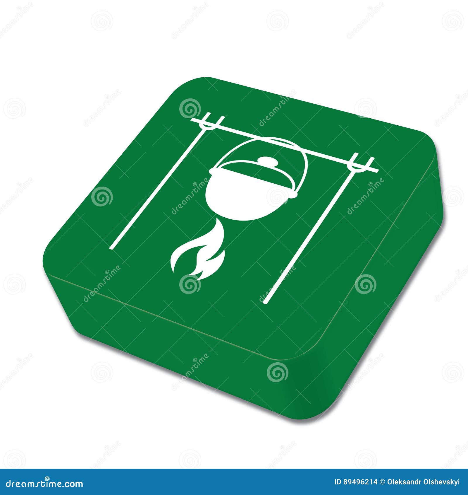 Fire and pot icon stock vector. Illustration of cooking - 89496214