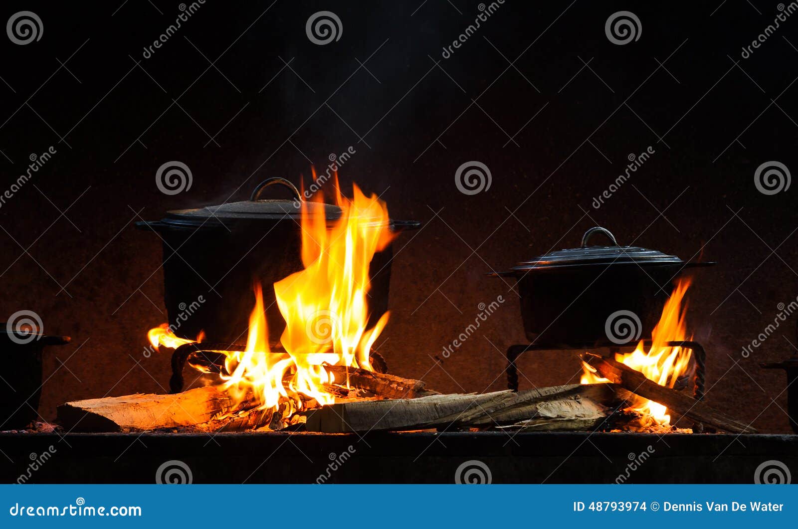 Fire pots stock photo. Image of firewood, fashioned, pots - 48793974