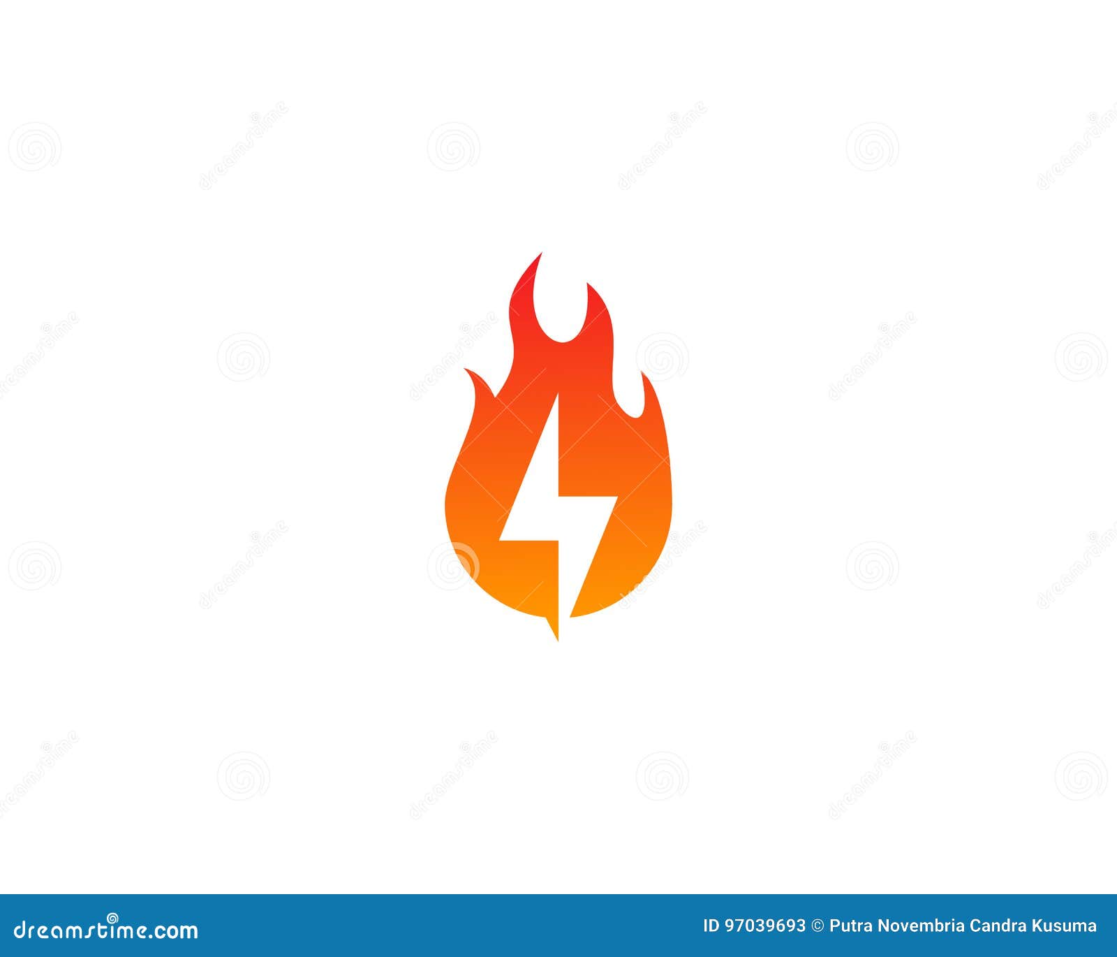 Fire Power Energy Icon Logo Design Element Stock Vector - Illustration ...