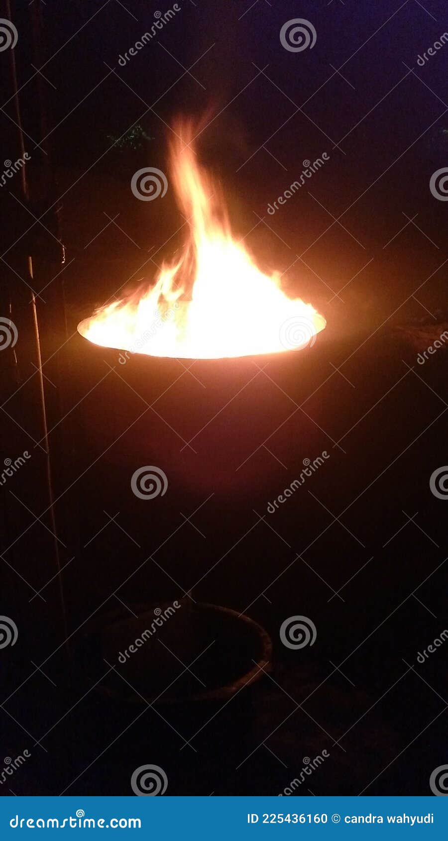 Fire Produced from Burning Coconut Shells Stock Photo - Image of ...