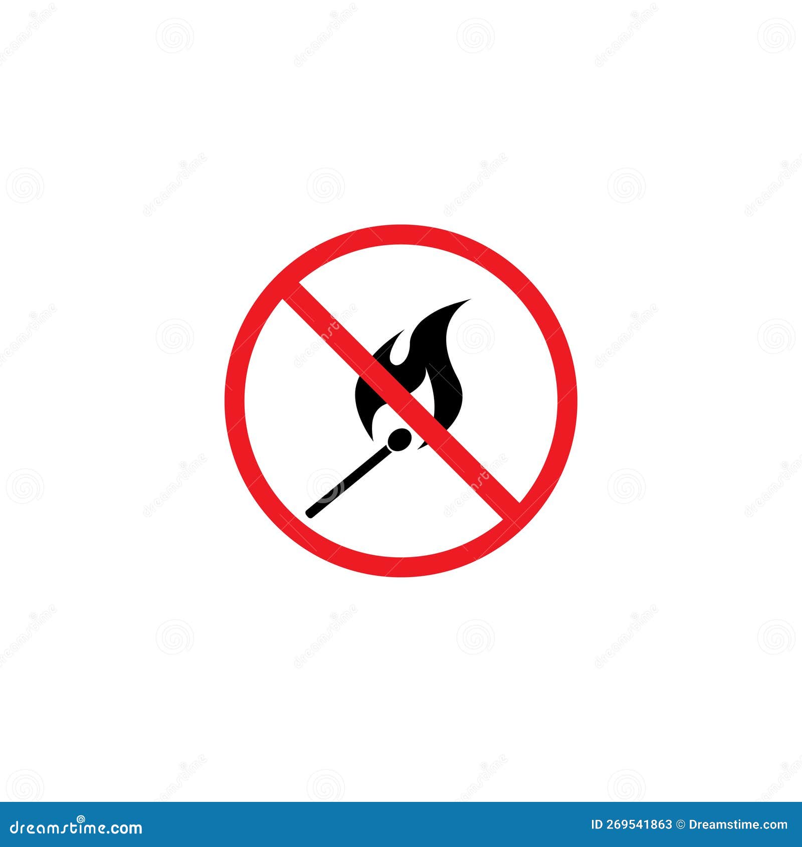 Fire Prohibited Icon Vector Stock Vector - Illustration of text ...