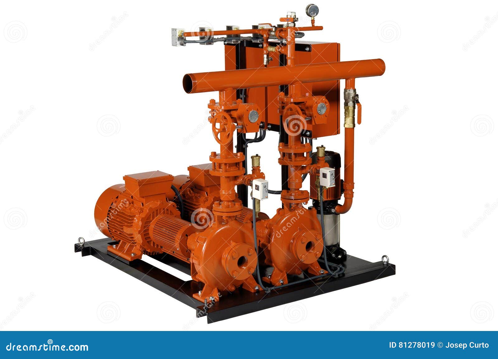 Fire Protection with Electric Motor a Stock Image - Image of gasoline ...