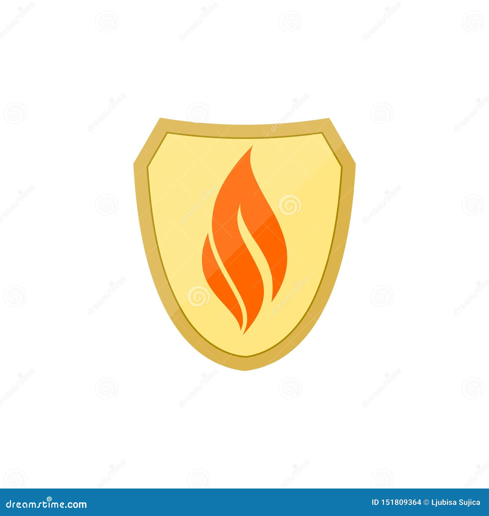 Simple Fire Protection Icon Logo Stock Vector - Illustration of emblem ...