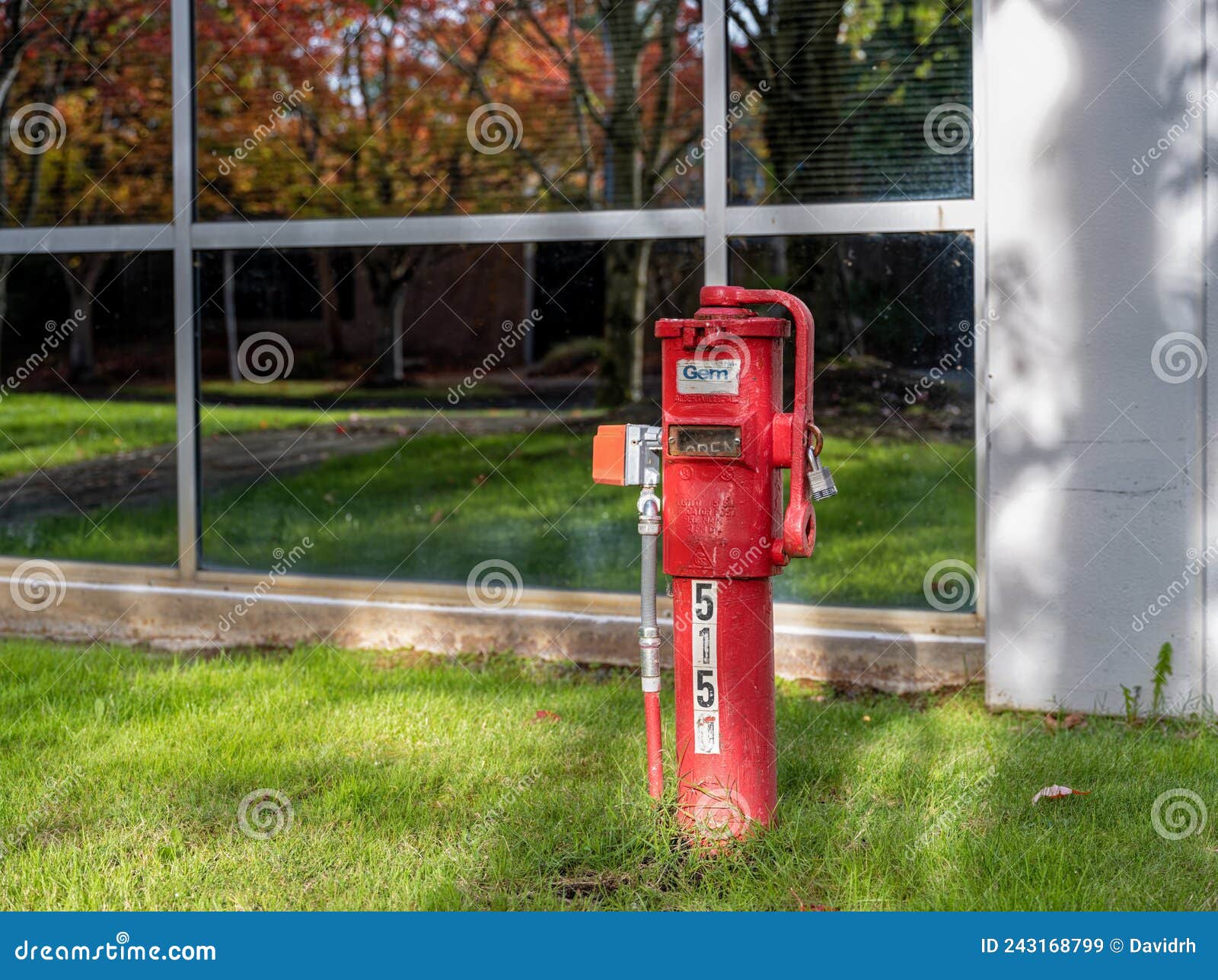 A Fire Protection Indicator Post in Front of an Office Building in ...