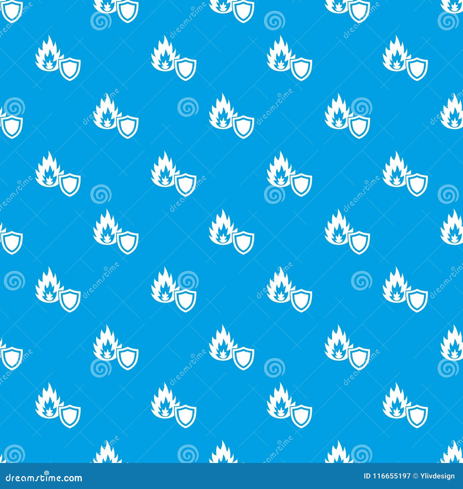 Fire Protection Pattern Vector Seamless Blue Stock Vector ...