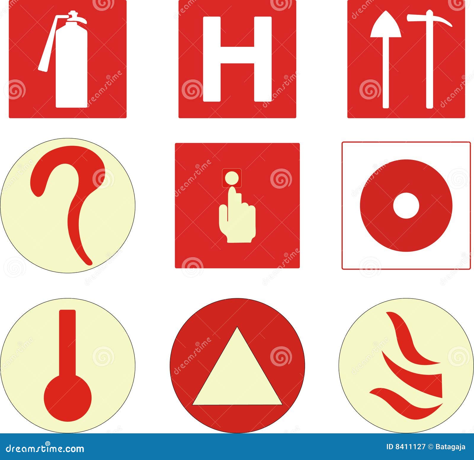 Fire Protection Symbols Royalty Free Stock Photography - Image: 8411127