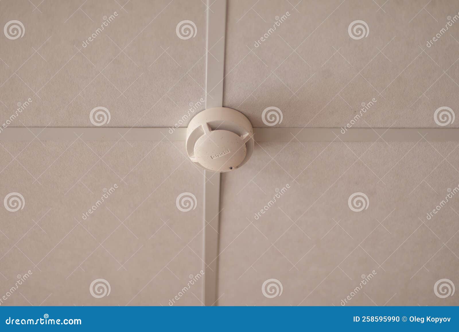 Fire Protection System on Ceiling. Smoke Detector Stock Photo - Image ...