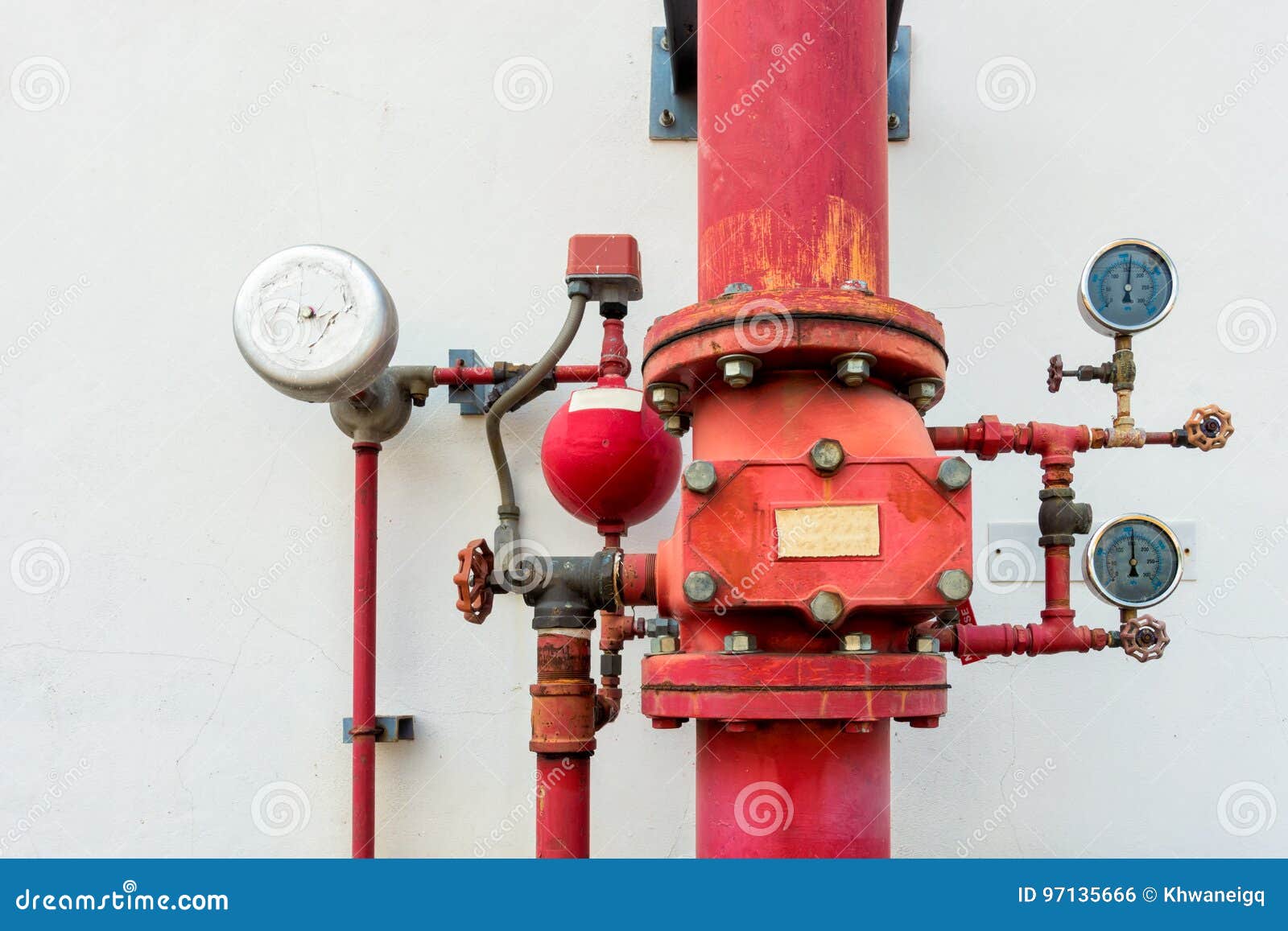 Fire Protection System and Fire Alarm Control System Stock Photo ...