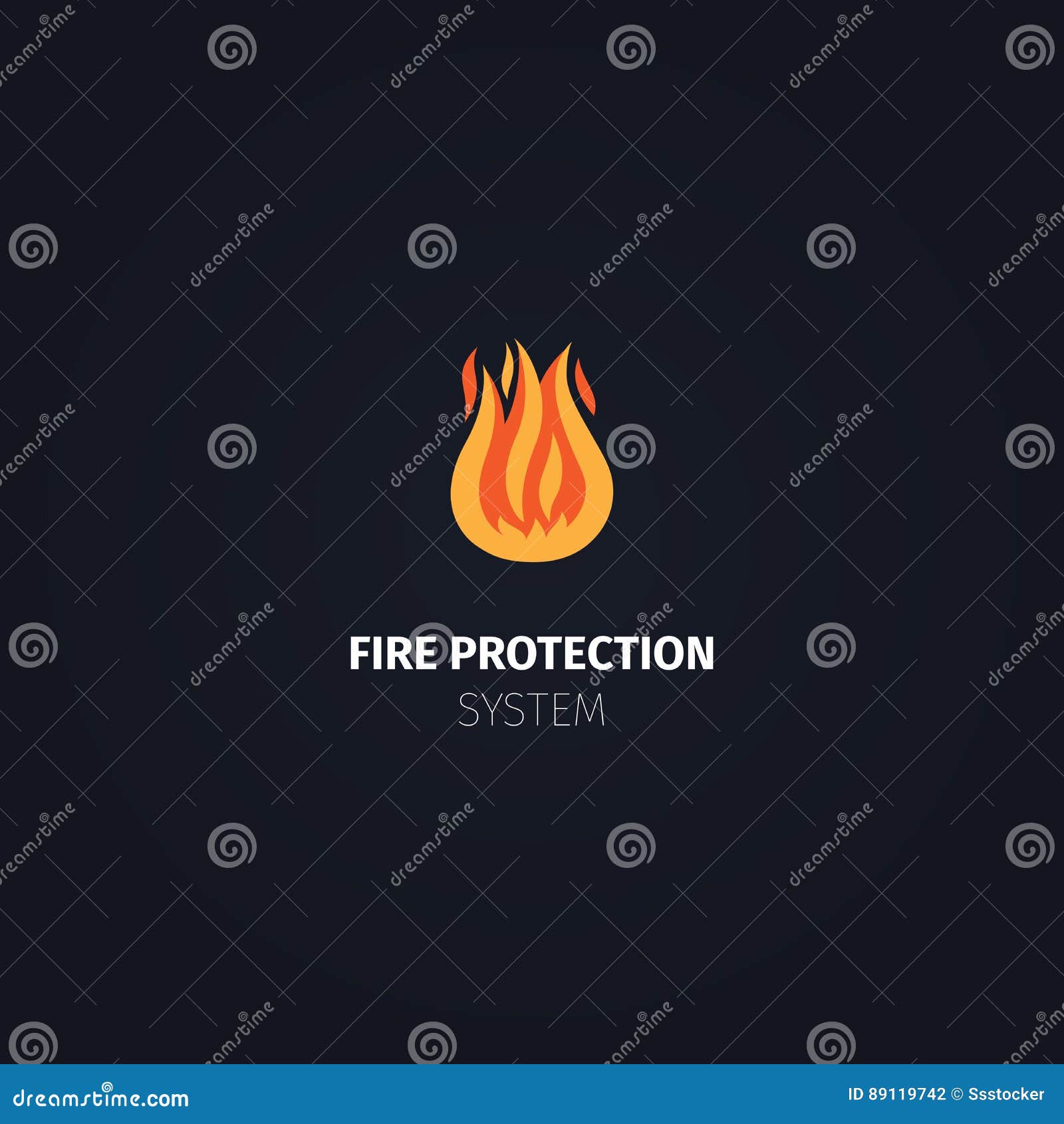 Fire Protection System Icon Stock Vector - Illustration of adware ...