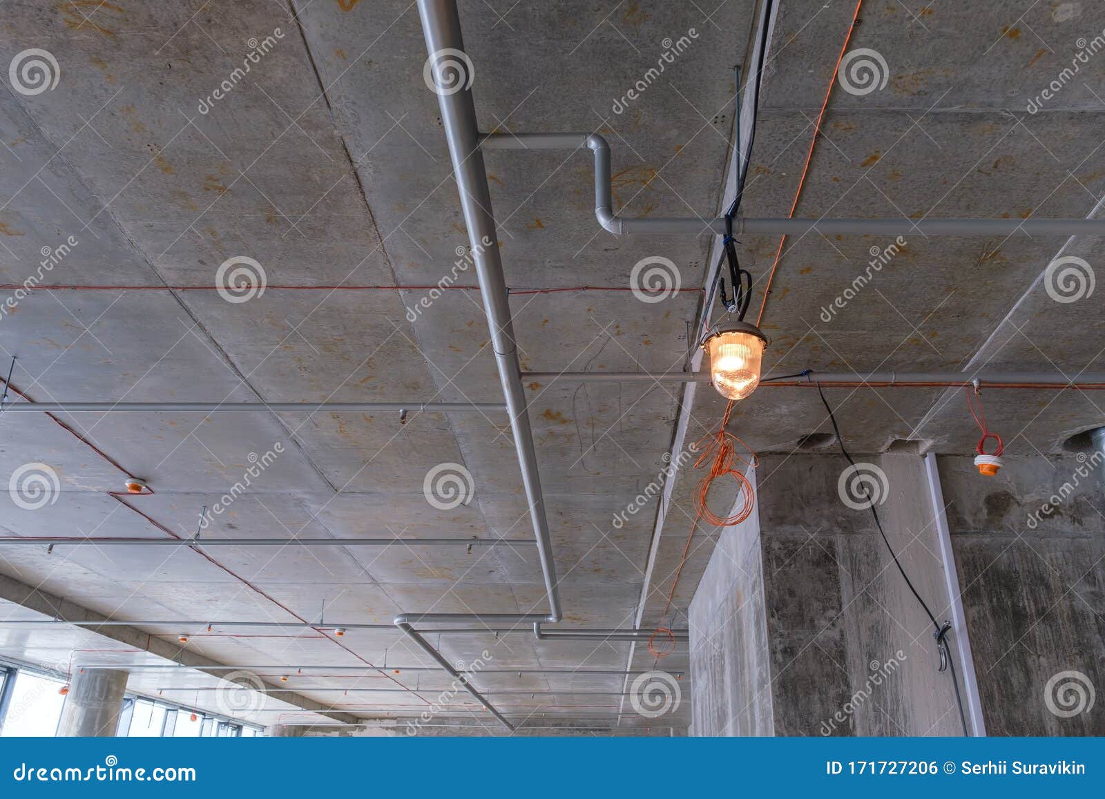 Fire Protection System, Sprinkler Fire Pipeline Installation Under ...