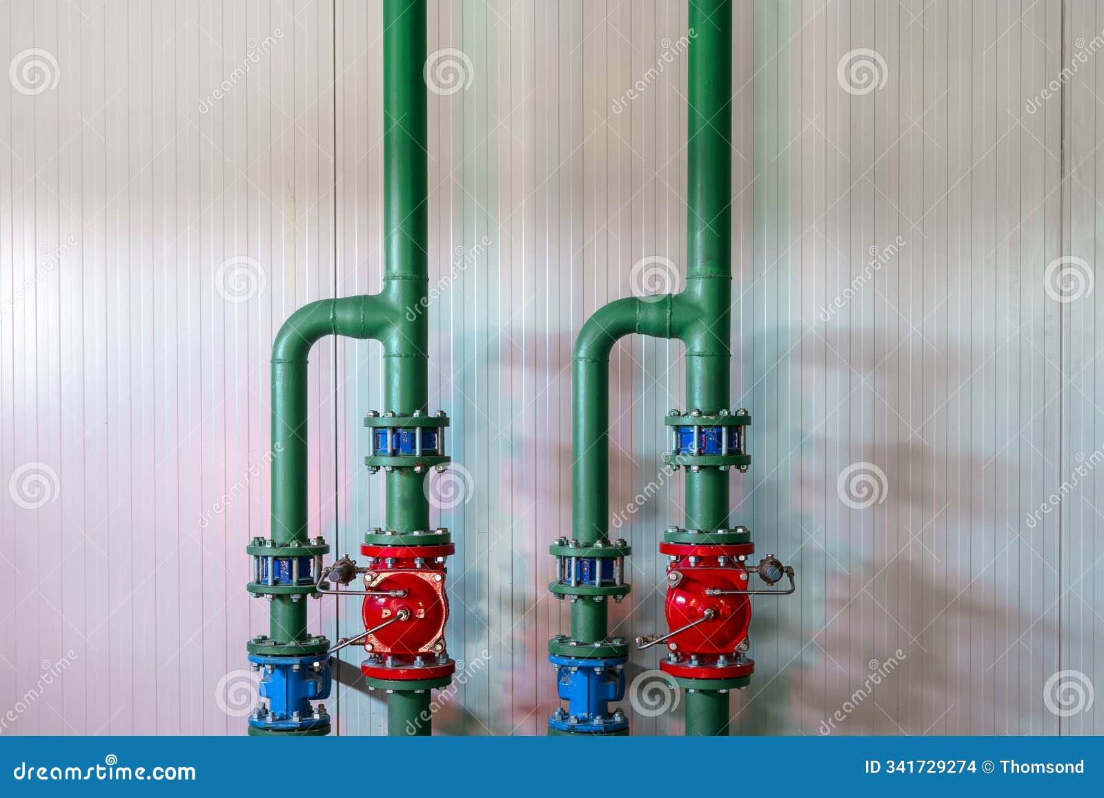 Fire Protection System in a Warehouse Stock Photo - Image of pressure ...