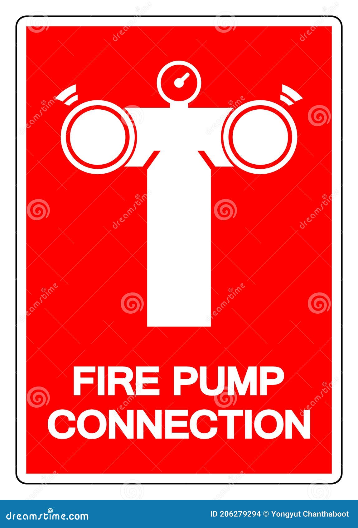 Fire Pump Connection Symbol Sign ,Vector Illustration, Isolate on White ...