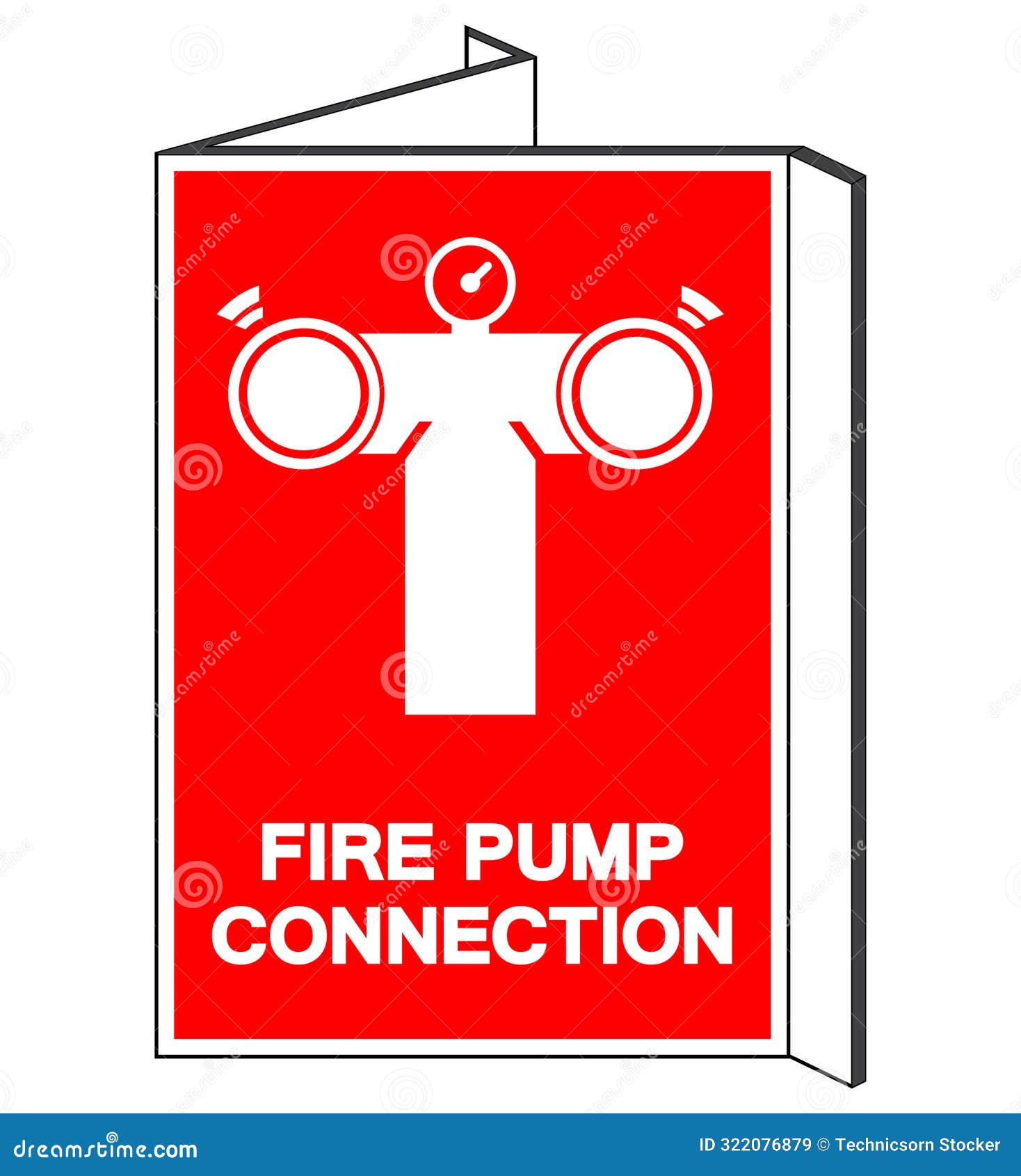 Fire Pump Connection Symbol Sign ,Vector Illustration, Isolate on White ...