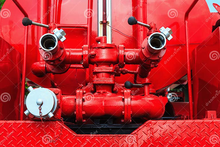 Fire Pump Machine of Fire Engine Stock Photo - Image of metal, heavy ...