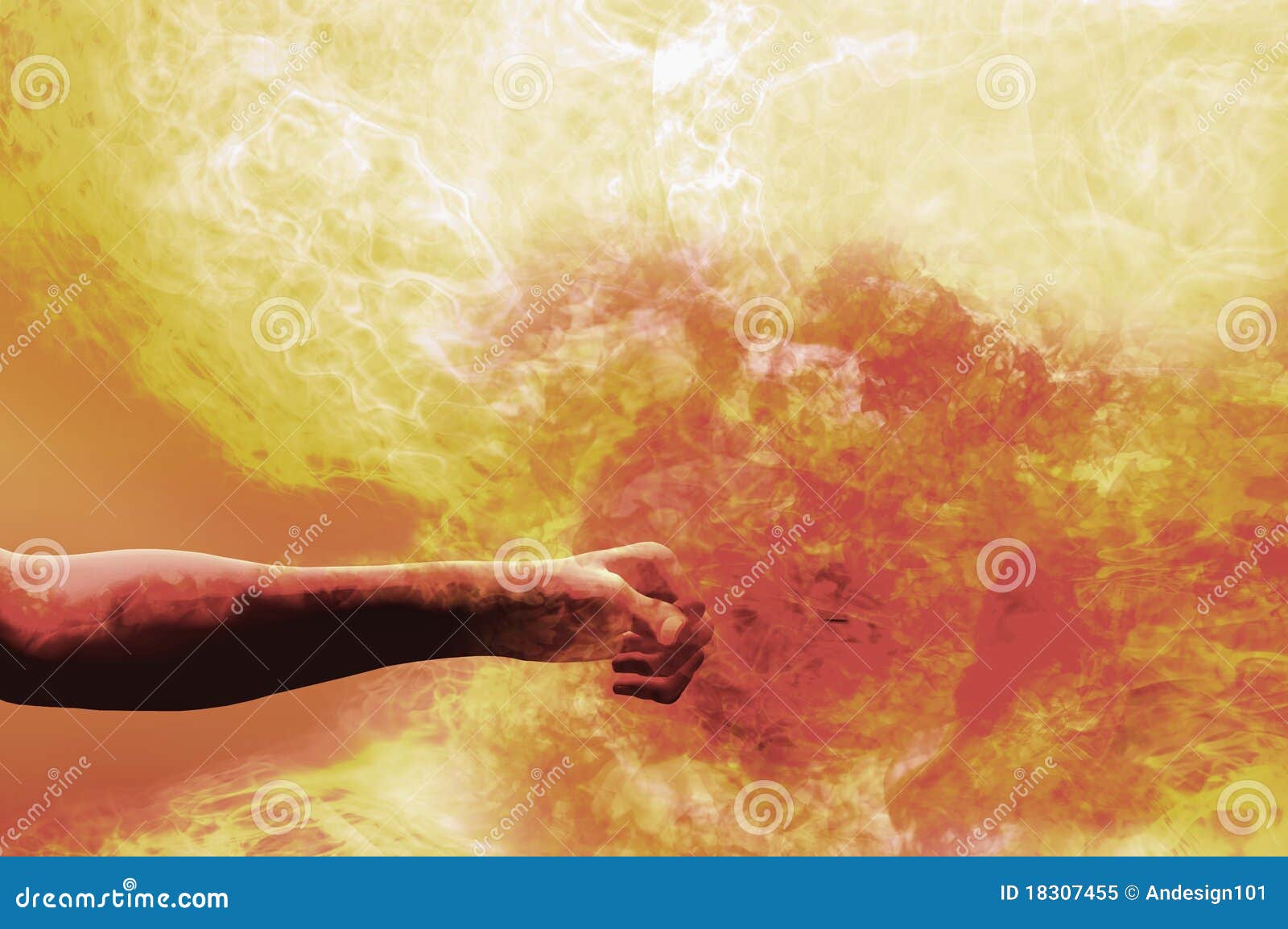 Fire punch stock illustration. Illustration of athletic - 18307455