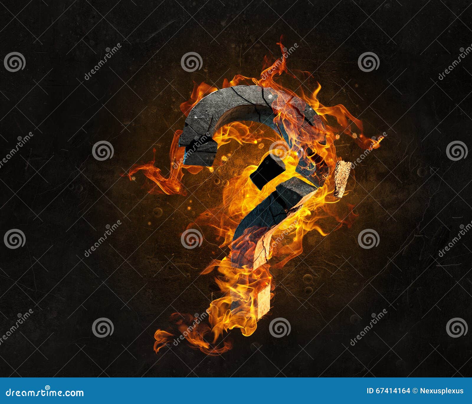 Fire question mark stock photo. Image of background, graphic - 67414164