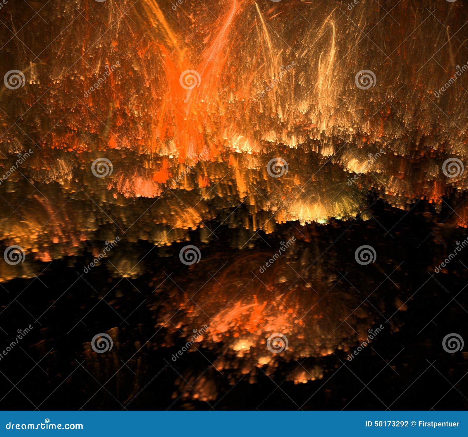 Fire Rain, Abstract Fractal Background Stock Photo - Image of abstract ...