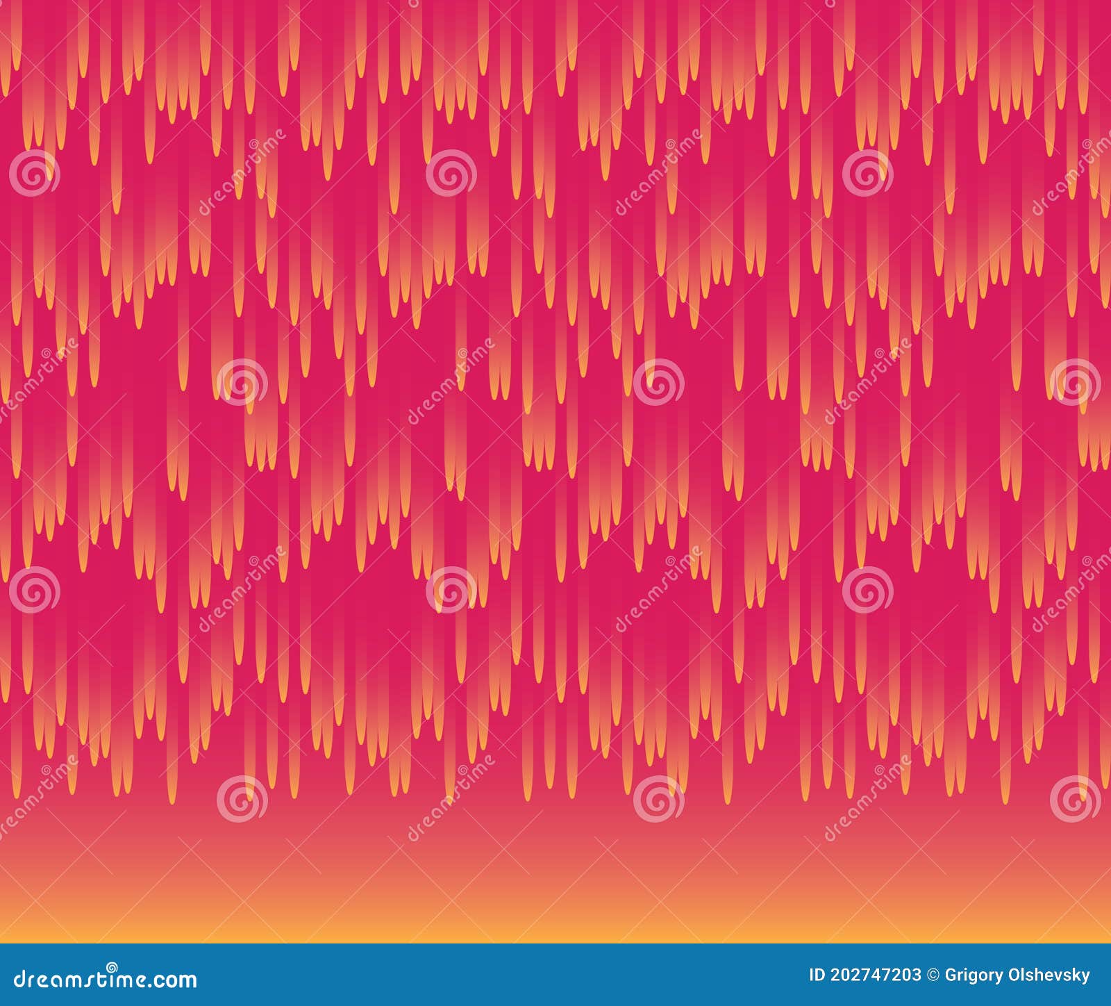 Fire Rain, Lava. Colorful Abstract Liquid Horizontal Seamless ...