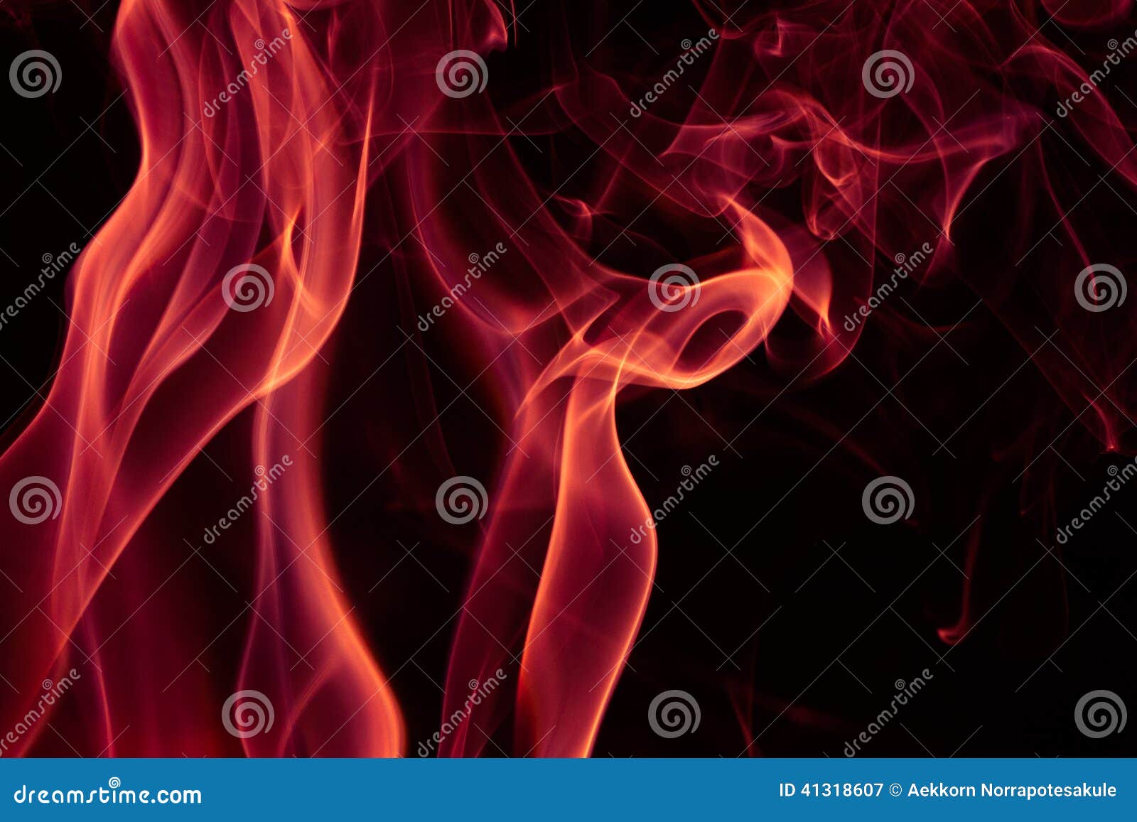 Fire Red Abstract Smoke Design on Black Background Stock Image - Image ...