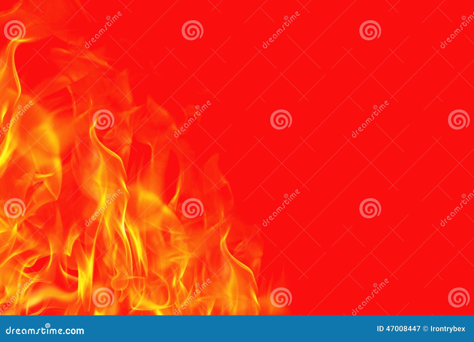 Fire on red background stock illustration. Illustration of danger ...