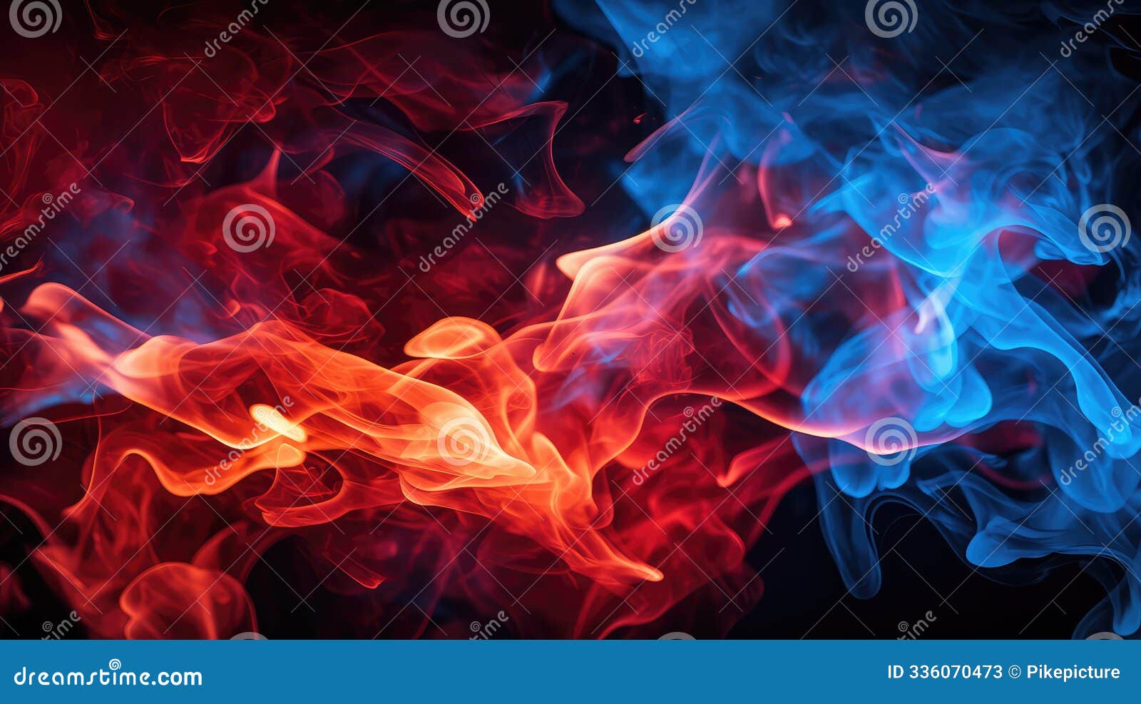 Fire red blue flame stock illustration. Illustration of light - 336070473