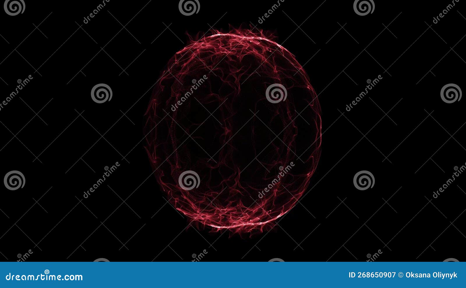 Fire Red Energy Ball Effect Aura Glow Spin. 3d Rendering Stock ...