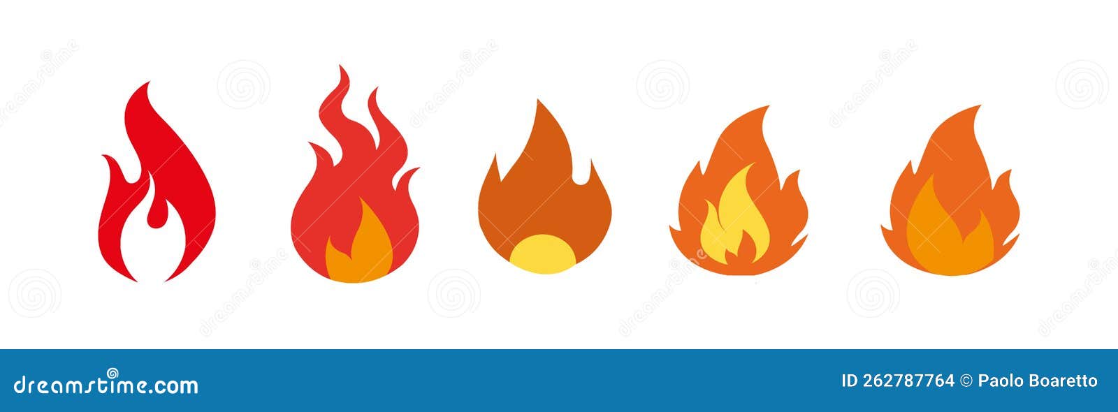 Fire Red, Flames Icon Set. Logo Design Fire Stock Illustration ...