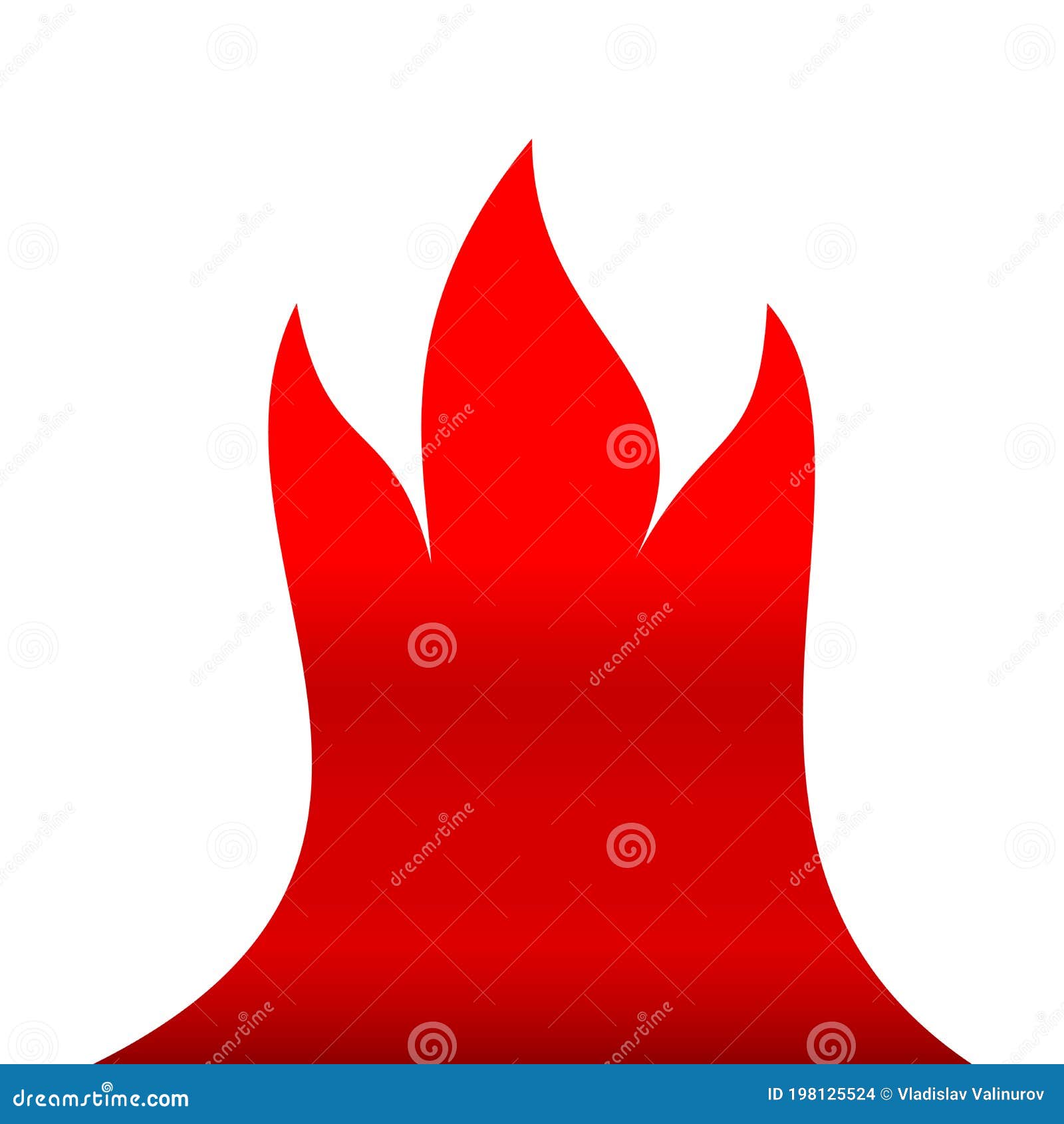 Fire Red Isolate, Illustration, Cartoon Stock Vector - Illustration of ...