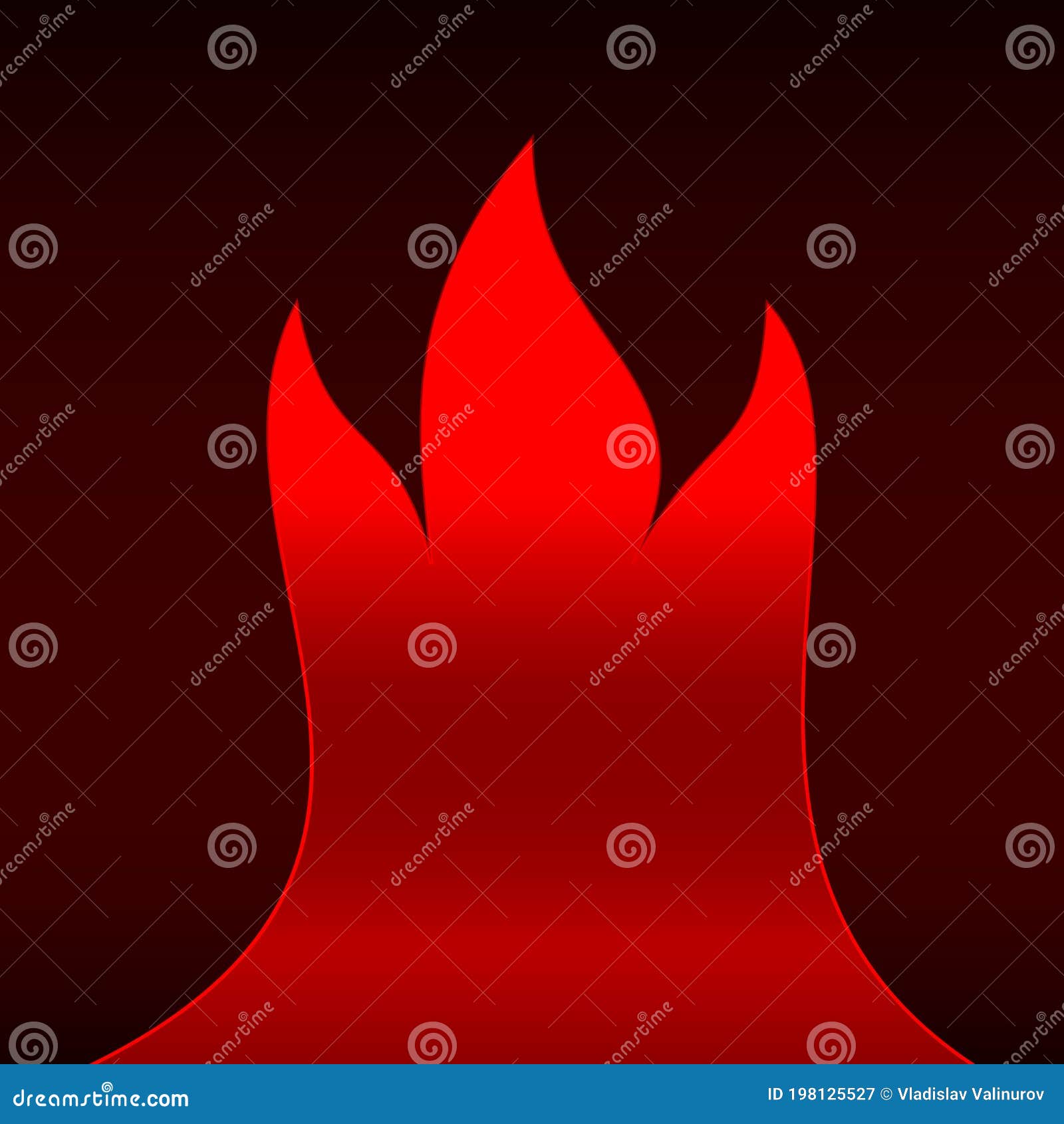 Fire Red Isolate, Illustration, Cartoon Stock Vector - Illustration of ...
