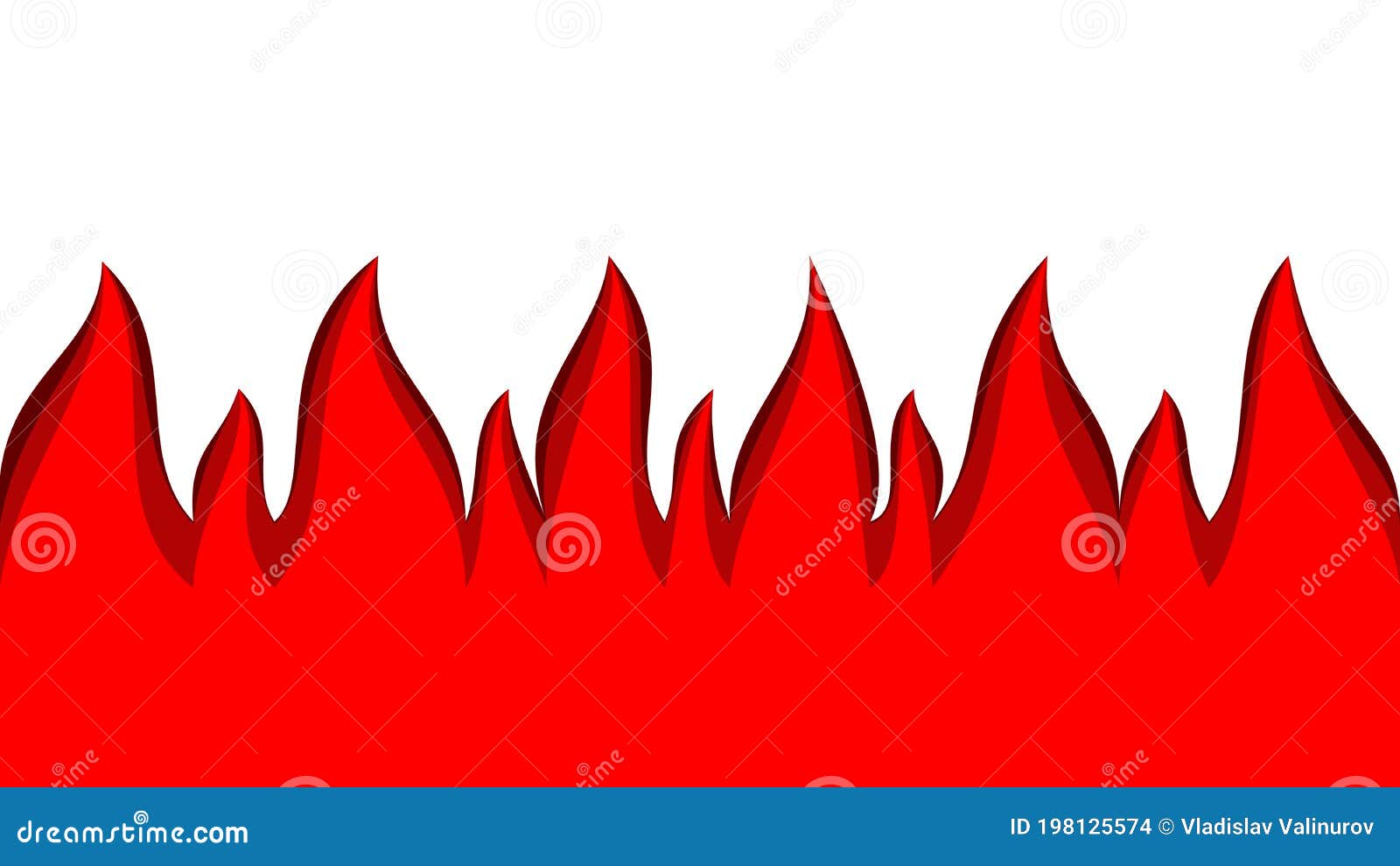Fire Red Isolate, Illustration, Cartoon Stock Illustration ...