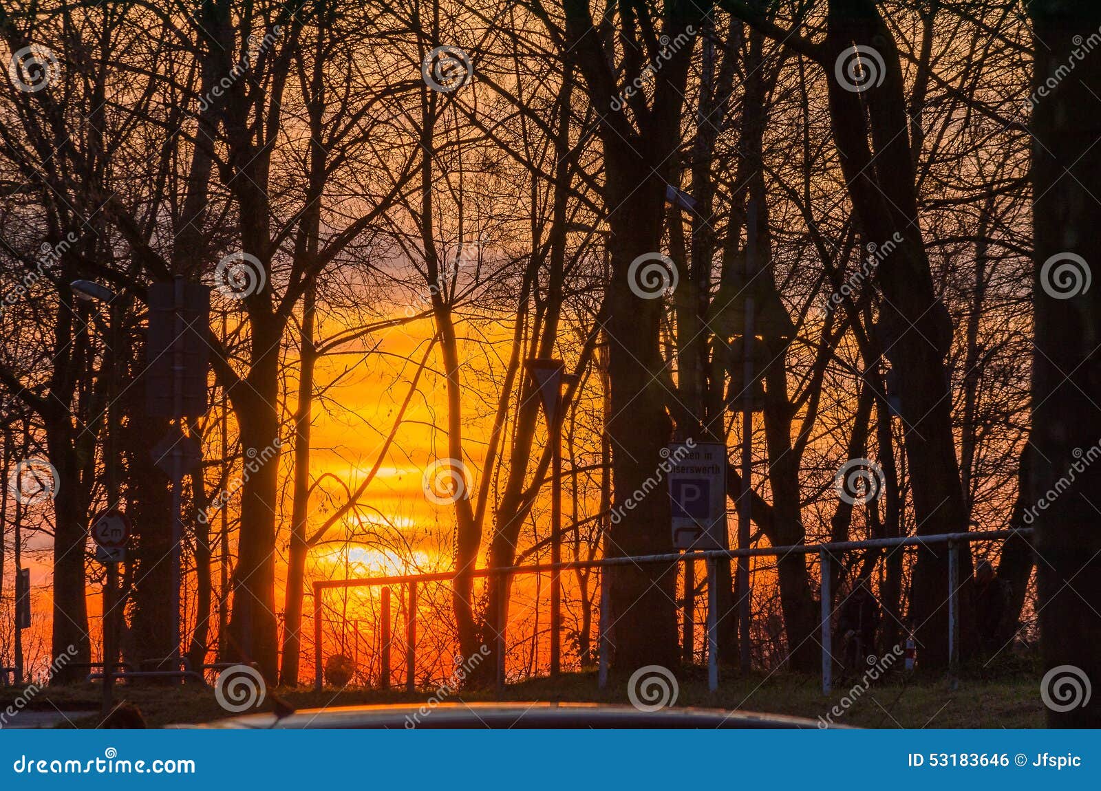 Fire Red Sky stock photo. Image of pollution, travel - 53183646