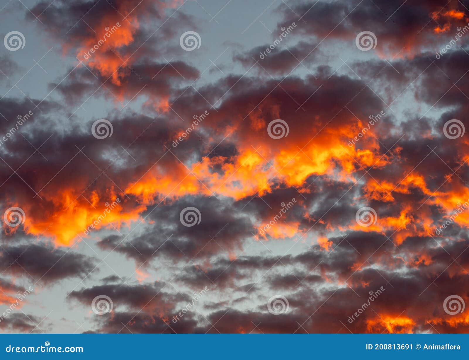 Fire Red Sky in the Evening Texture Stock Image - Image of colors, dark ...