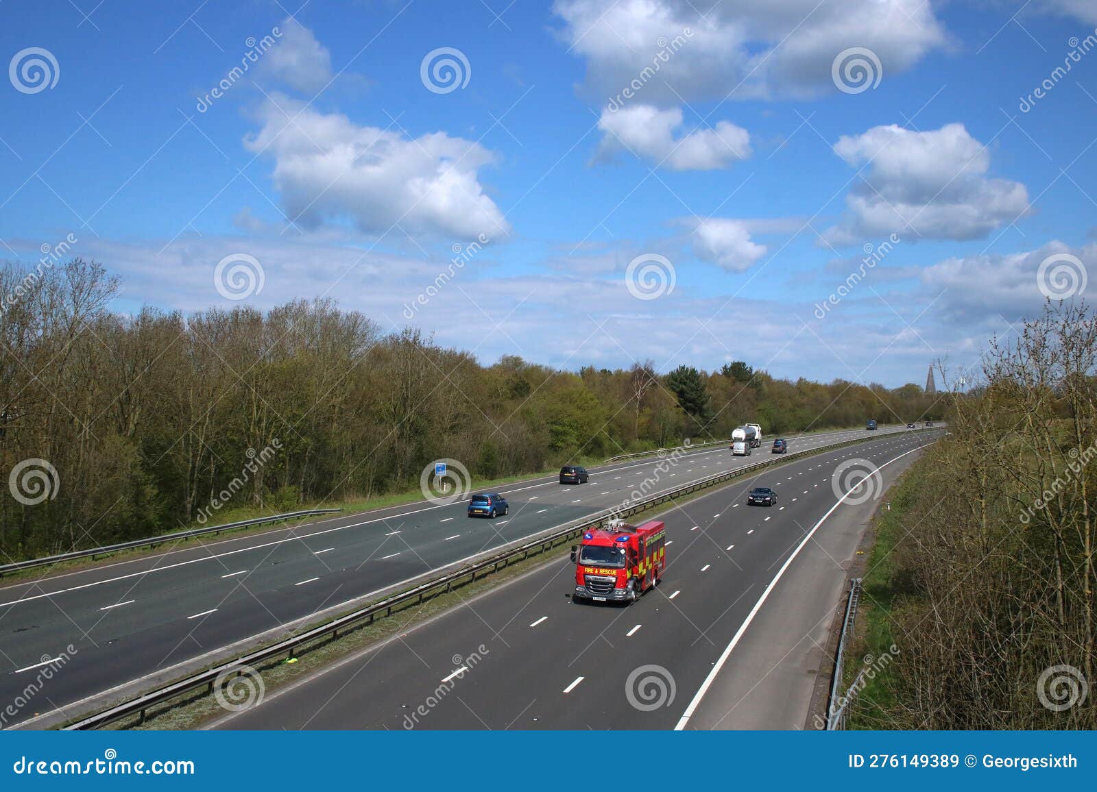 Fire and Rescue Emergency Vehicle on M6 Motorway Editorial Stock Image ...
