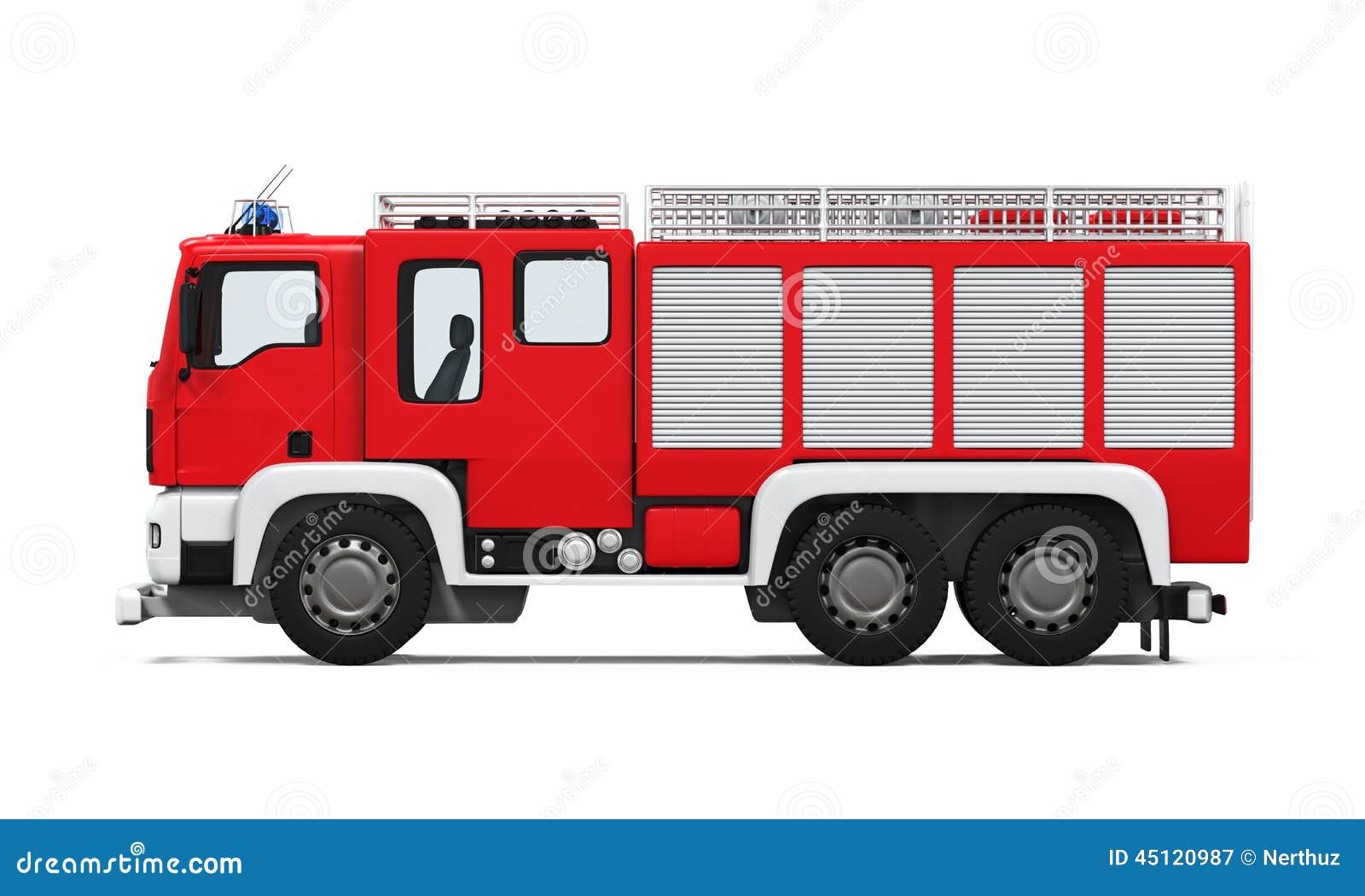 Fire Rescue Vehicles Or Fire Engine Truck Van Vector Illustration, Flat ...