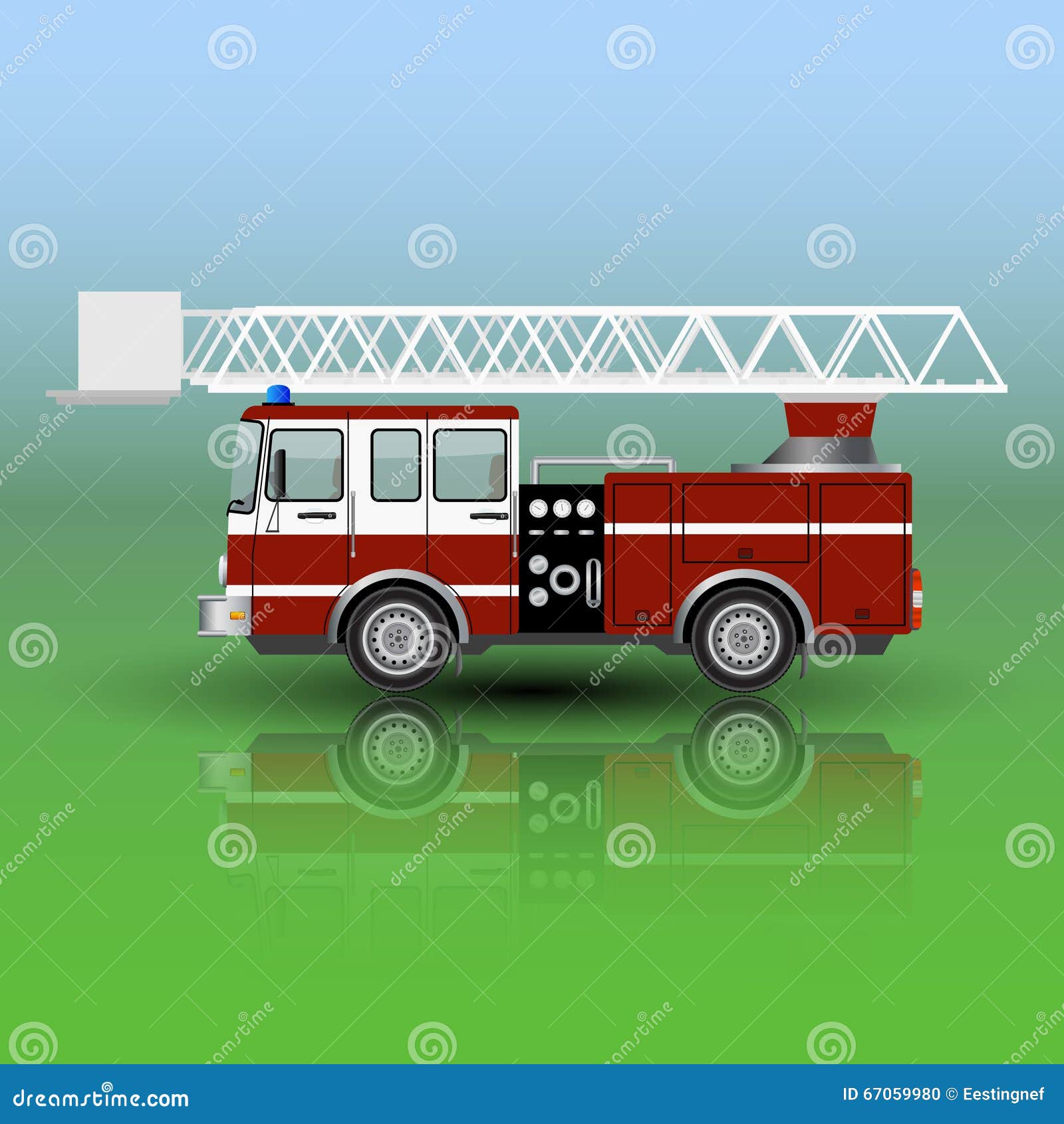 Fire Rescue Truck . stock vector. Illustration of save - 67059980