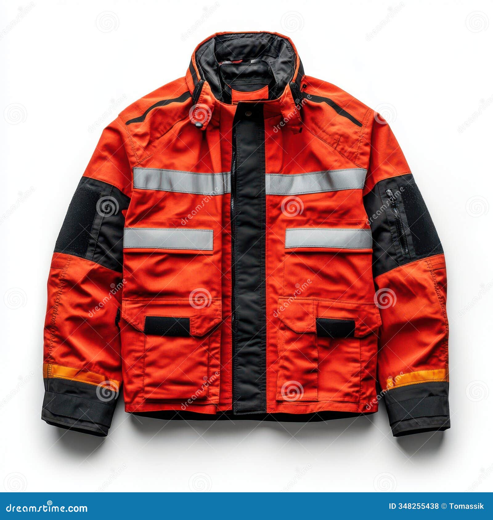 Fire Resistant Jacket on White Background for Safety and Protection ...