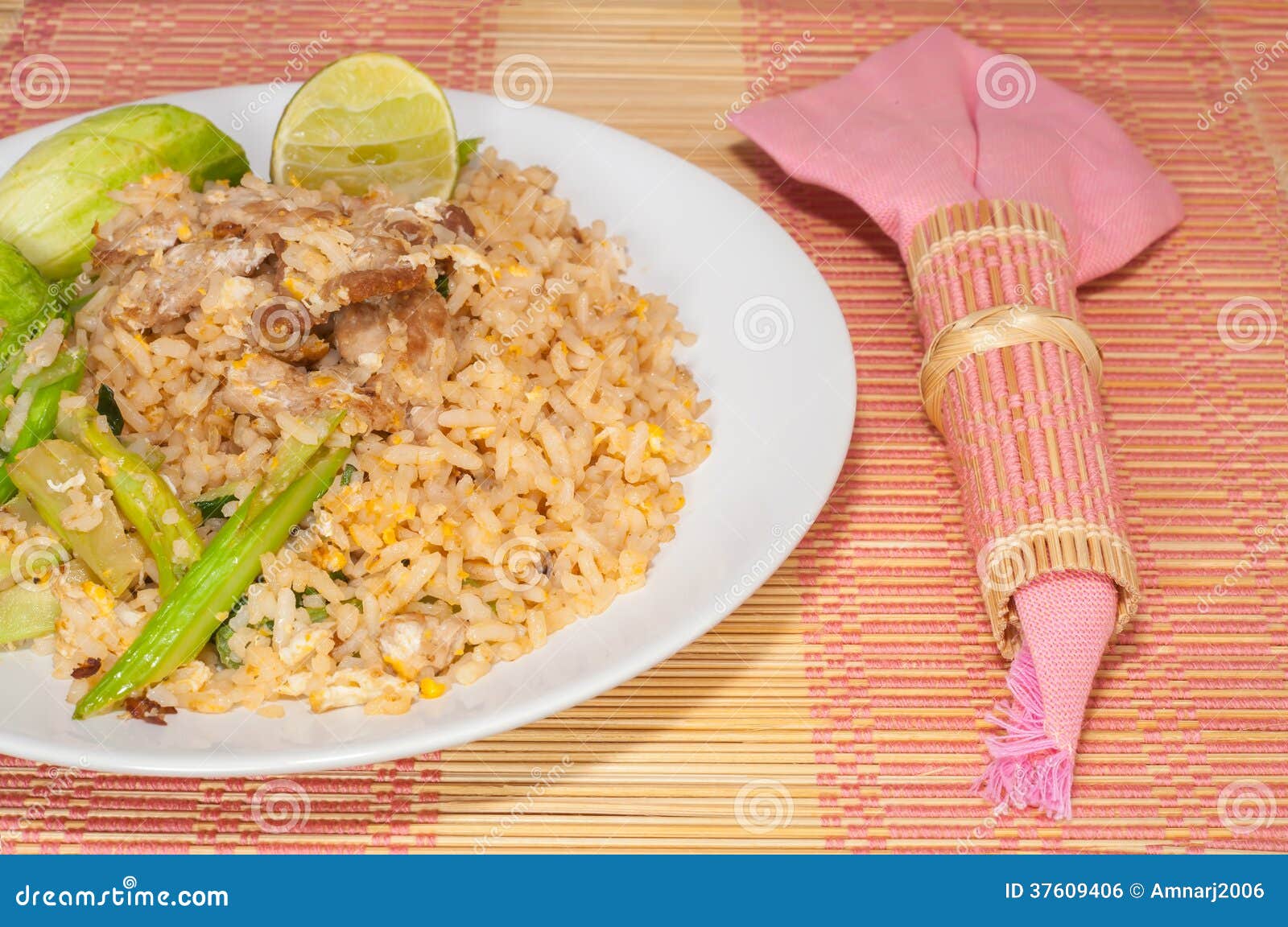 Fire rice with thai style stock photo. Image of cooked - 37609406