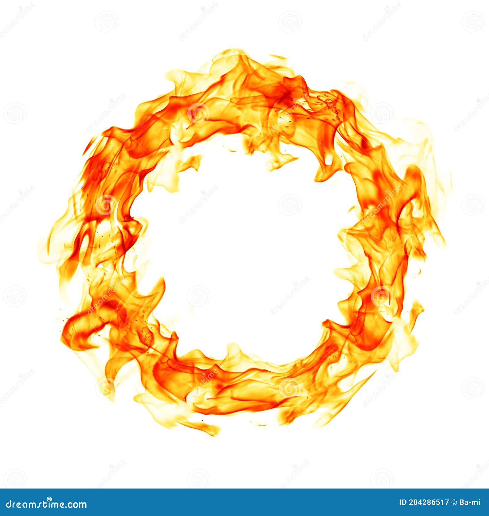Fire Ring on White Background Stock Image - Illustration of abstract ...
