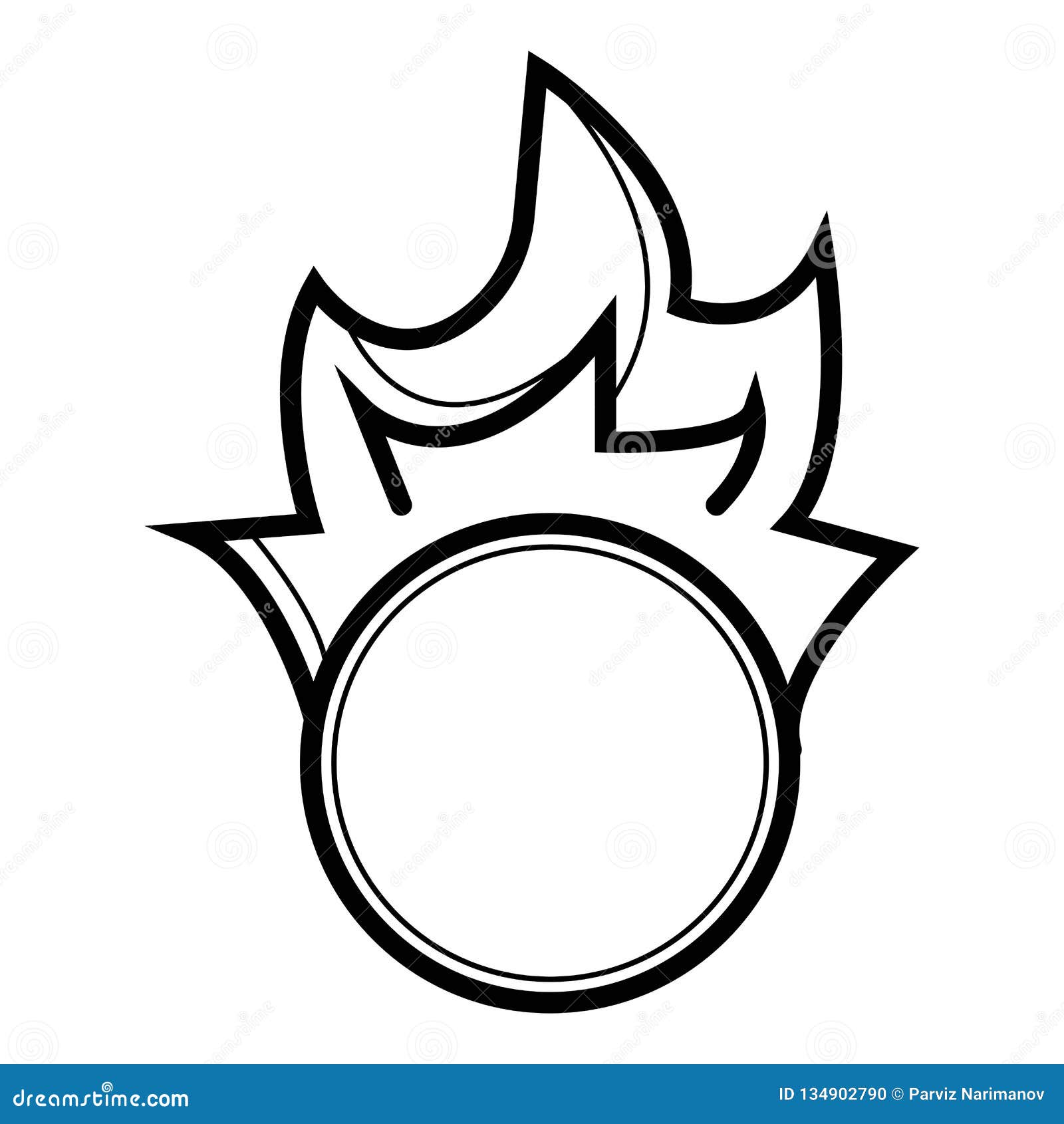 Fire ring icon stock illustration. Illustration of isolated - 134902790