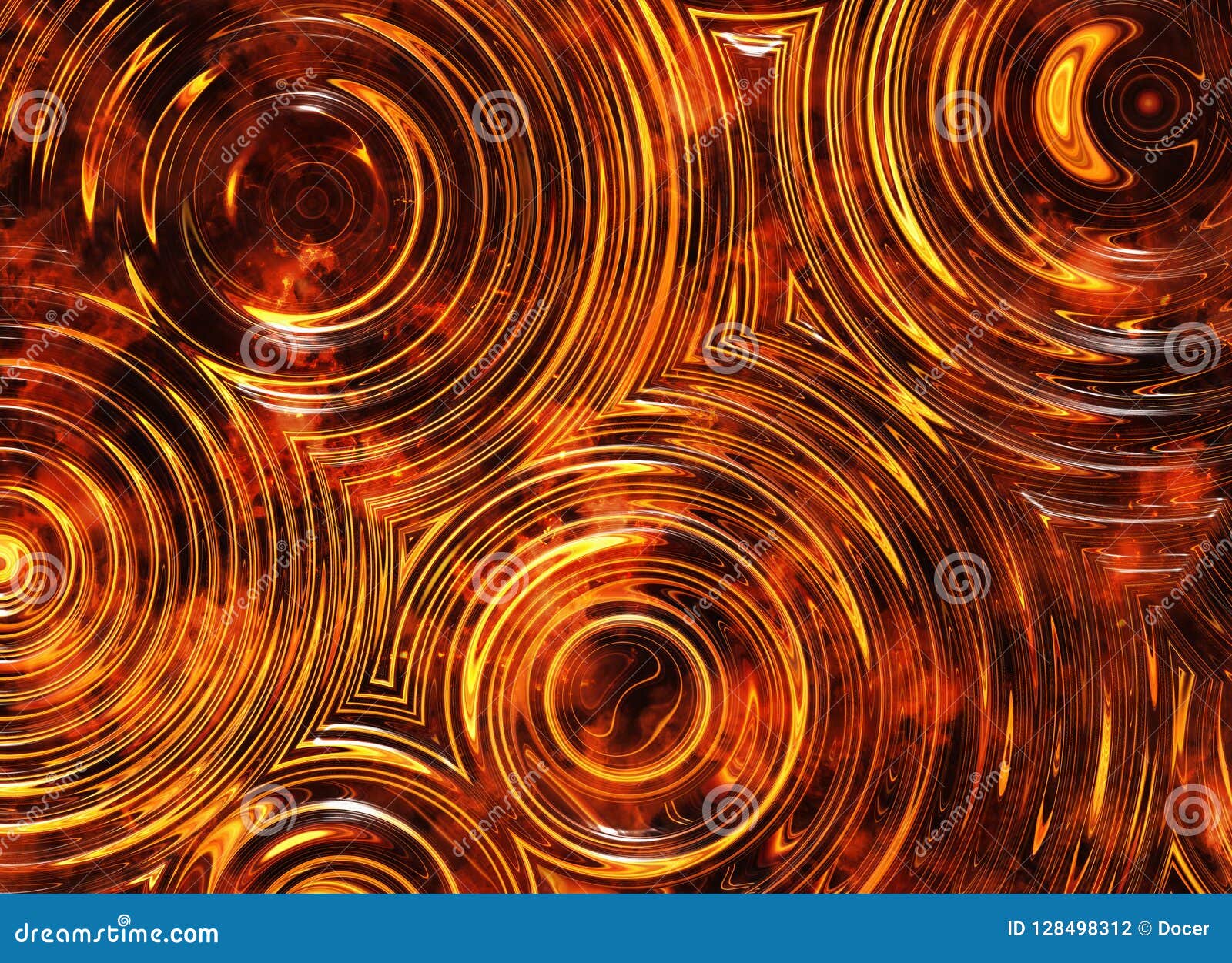 Fire Ripples Waves Backgrounds Stock Illustration - Illustration of ...