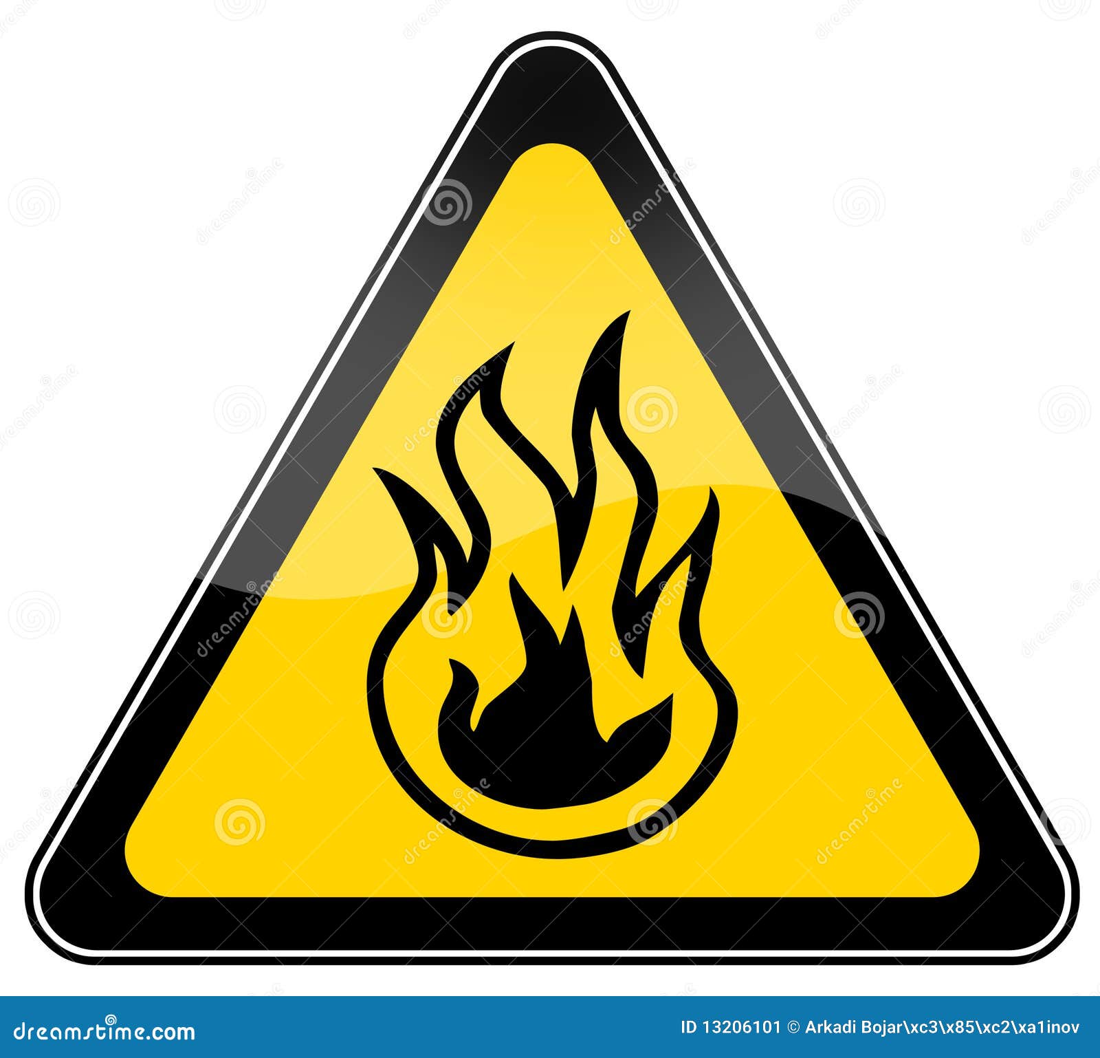 Fire risk sign stock illustration. Illustration of forbiden - 13206101