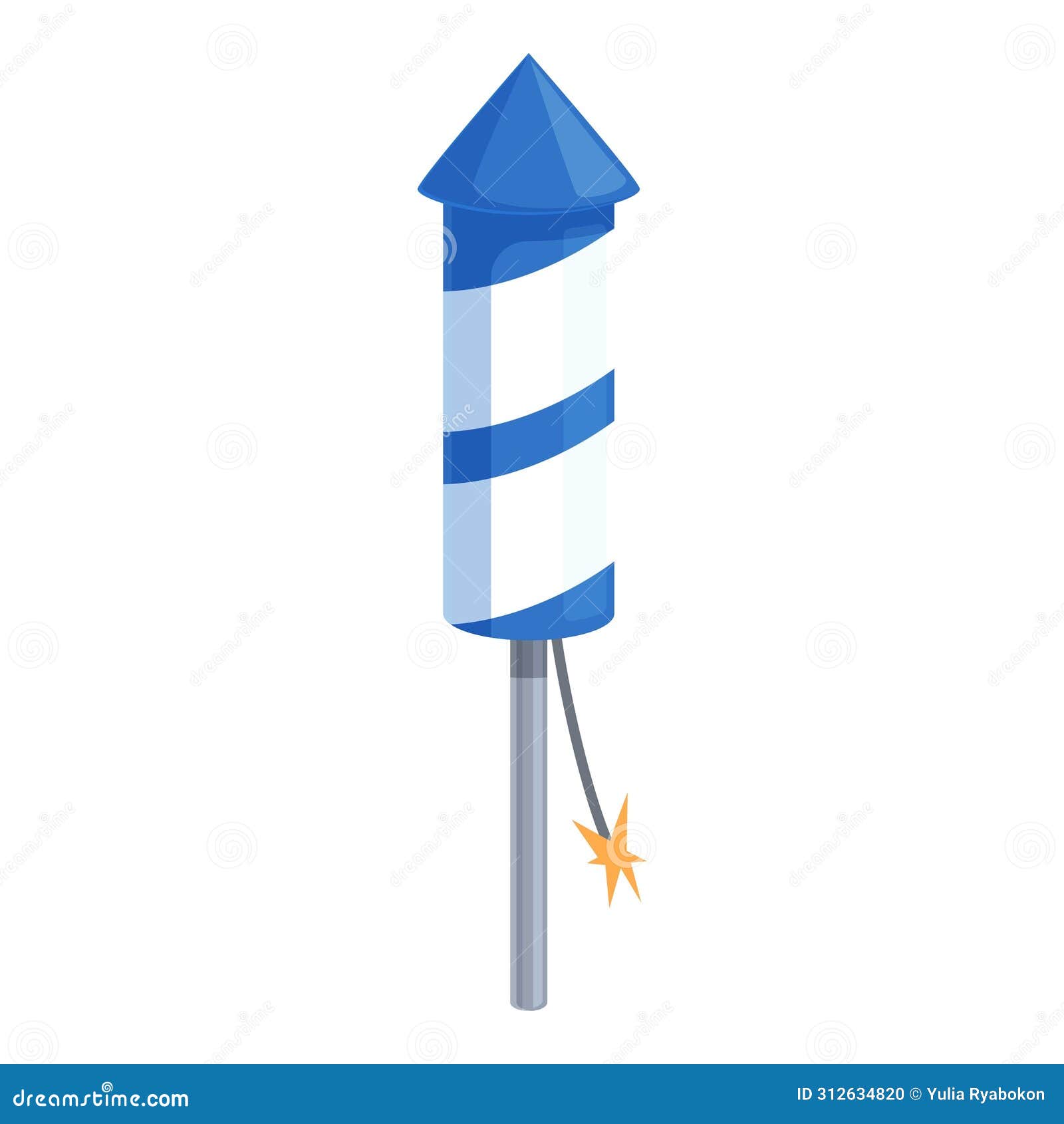 Fire Rocket Icon Cartoon Vector. Celebration Explosion Stock Vector ...